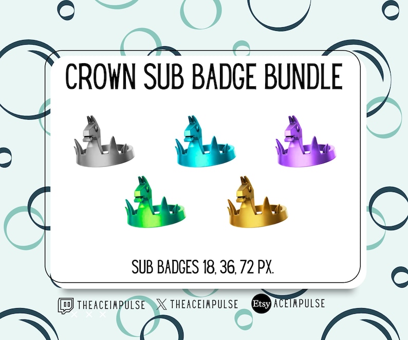 Crown Sub Badge - Etsy
