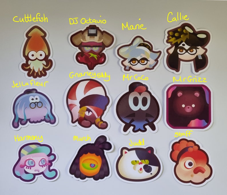Splatoon Inspired Fan-art Badge Stickers HOLOGRAPHIC - Etsy Australia