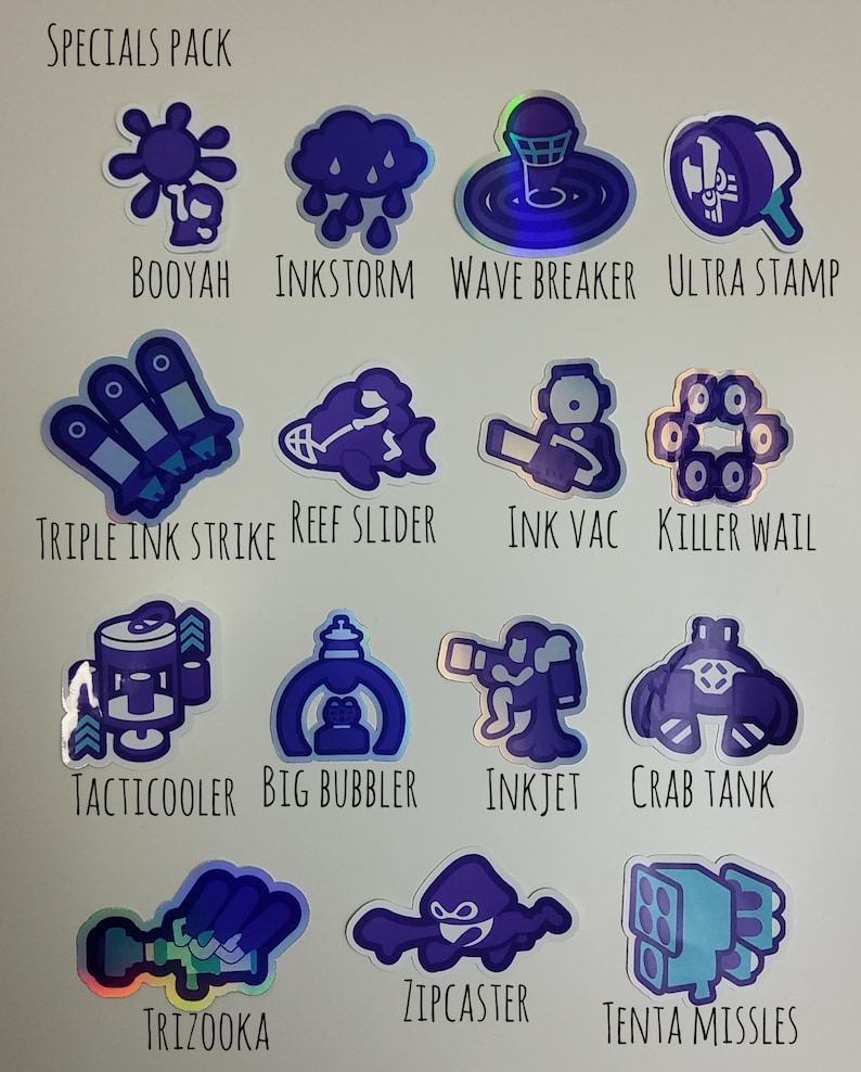 Splatoon Inspired Fan-art Badge Stickers HOLOGRAPHIC - Etsy Canada