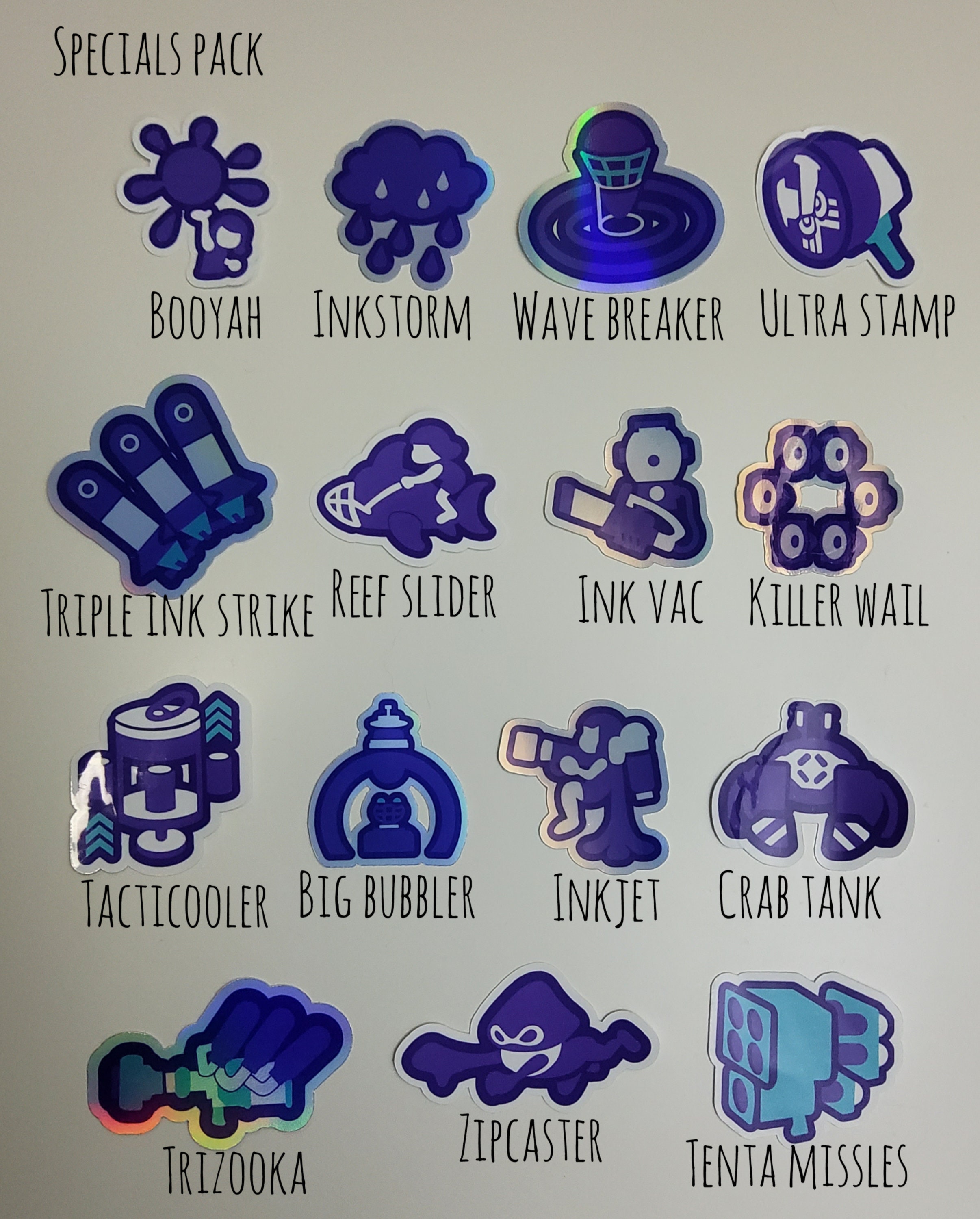 Splatoon Inspired Fan-art Badge Stickers HOLOGRAPHIC - Etsy UK