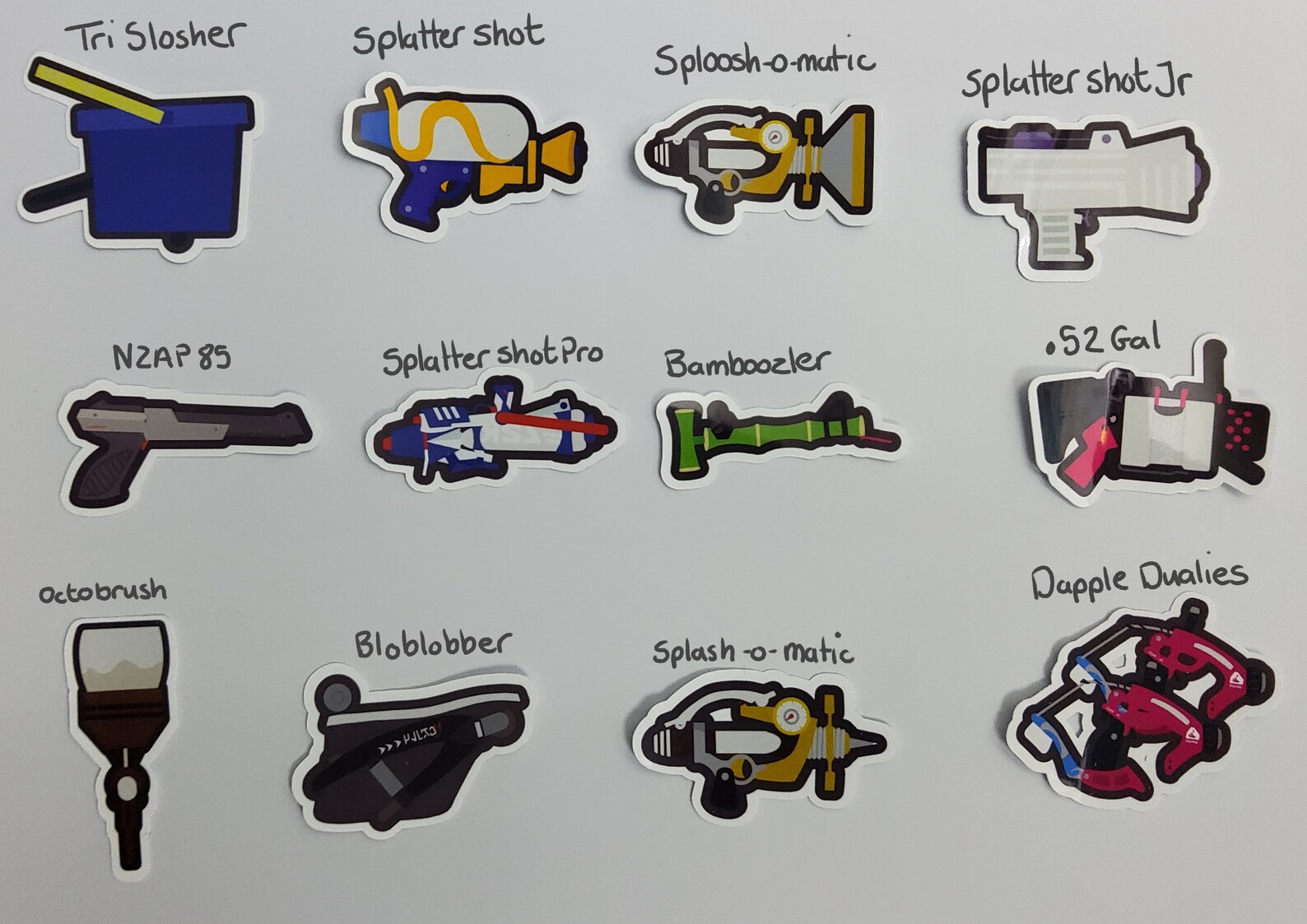 Splatoon Inspired Badge Fan Art Weapons Holographic - Etsy