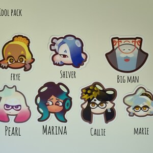 Splatoon Inspired Fan-art Badge Stickers HOLOGRAPHIC idols, Shops - Etsy