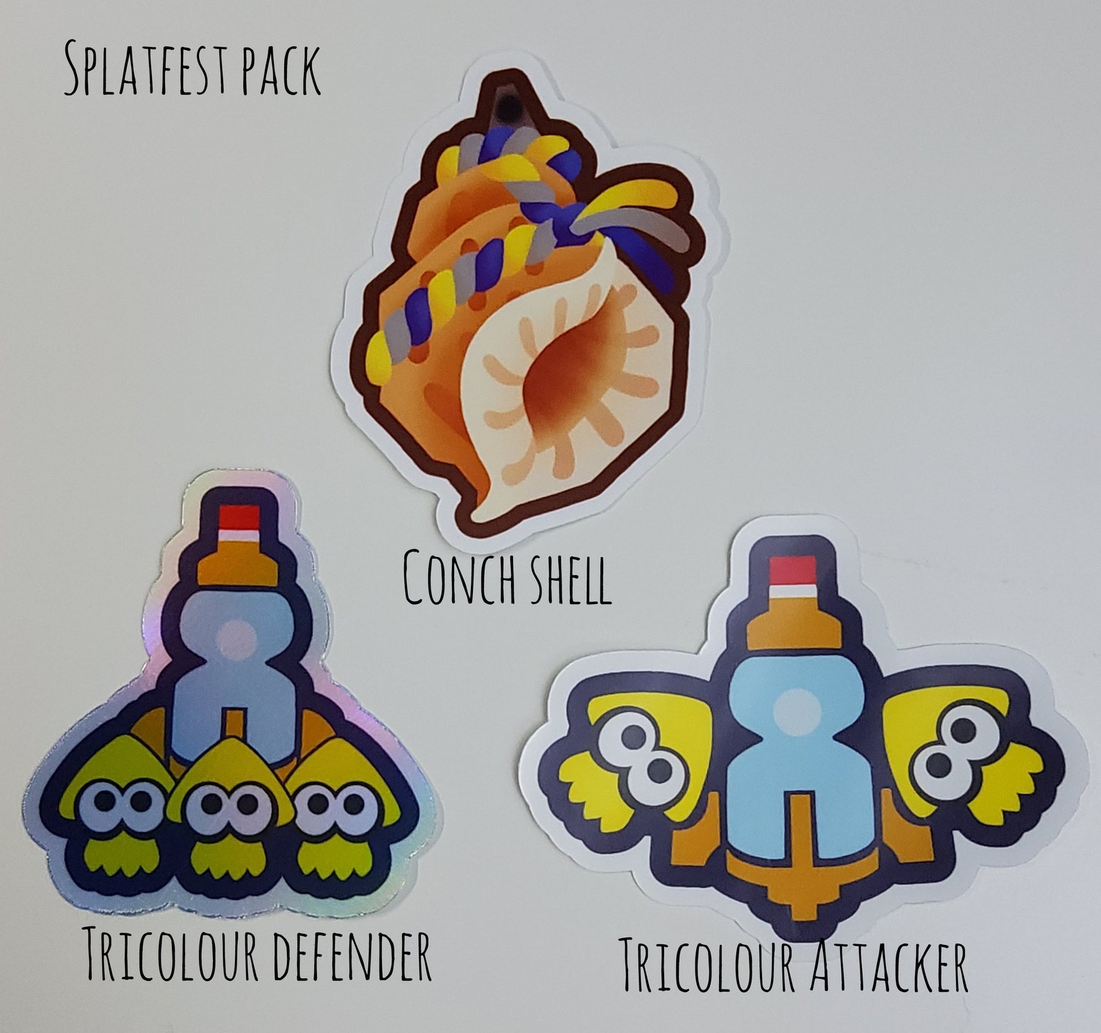 Splatoon Inspired Fan-art Badge Stickers HOLOGRAPHIC - Etsy