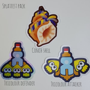 Splatoon Inspired Fan-art Badge Stickers + HOLOGRAPHIC -idols, Shops - Etsy