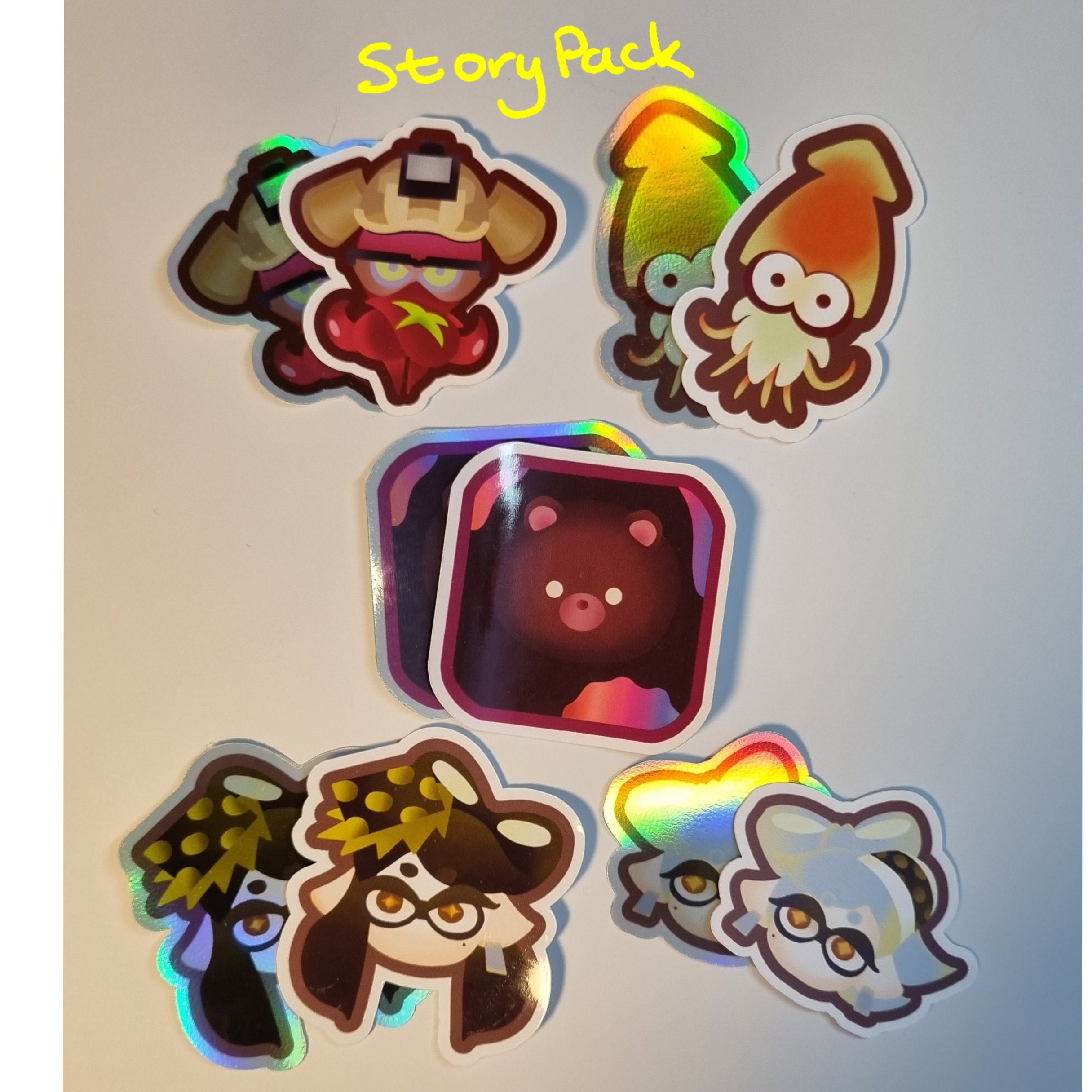 Splatoon Inspired Fan-art Badge Stickers HOLOGRAPHIC - Etsy Australia