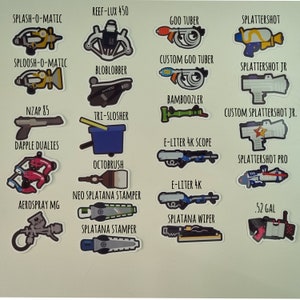 Splatoon Inspired Badge Fan Art Weapons + Holographic - Etsy