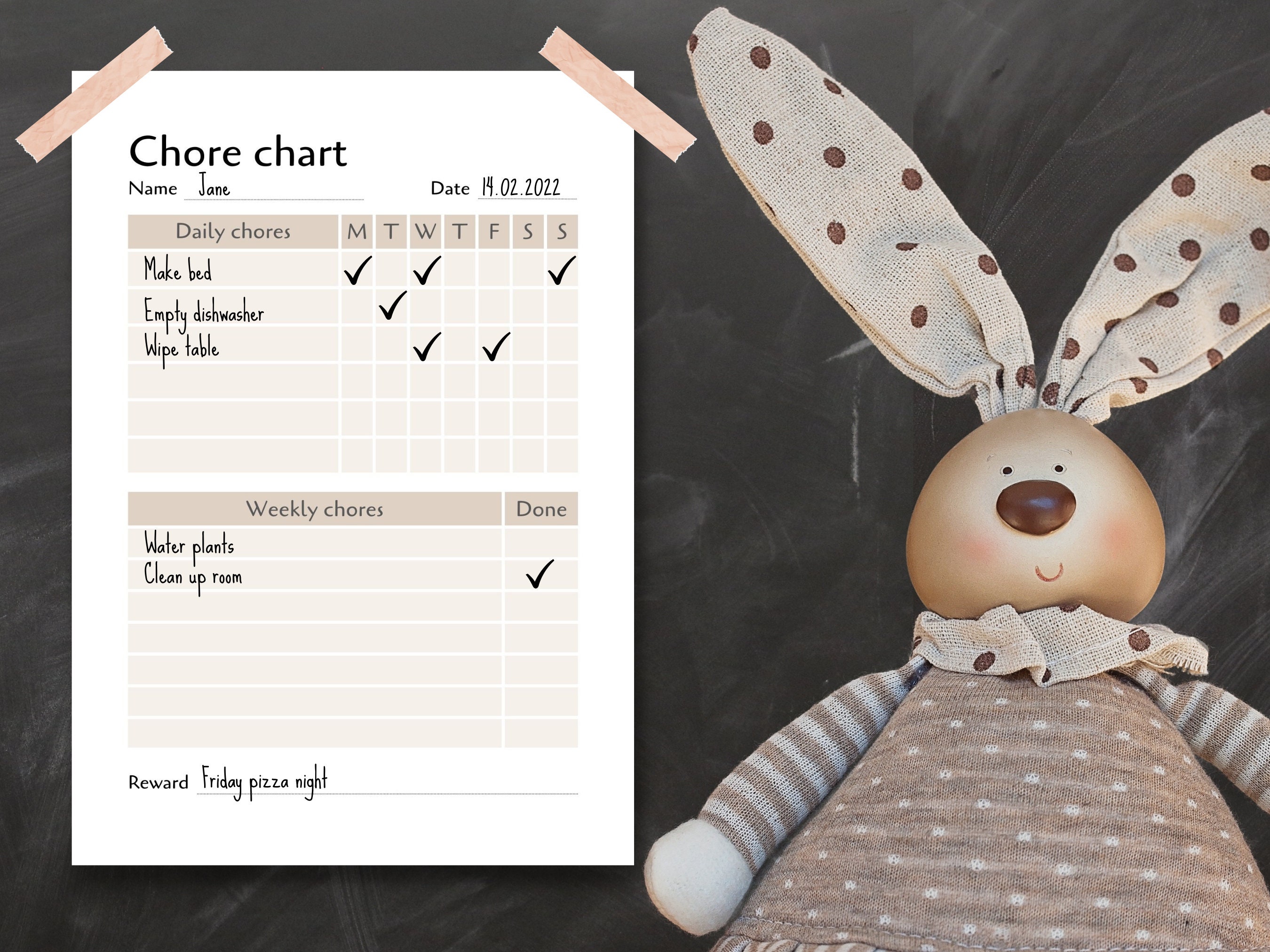 Chore Chart Printable Behavior Chart Weekly Chores Printable Chore ...