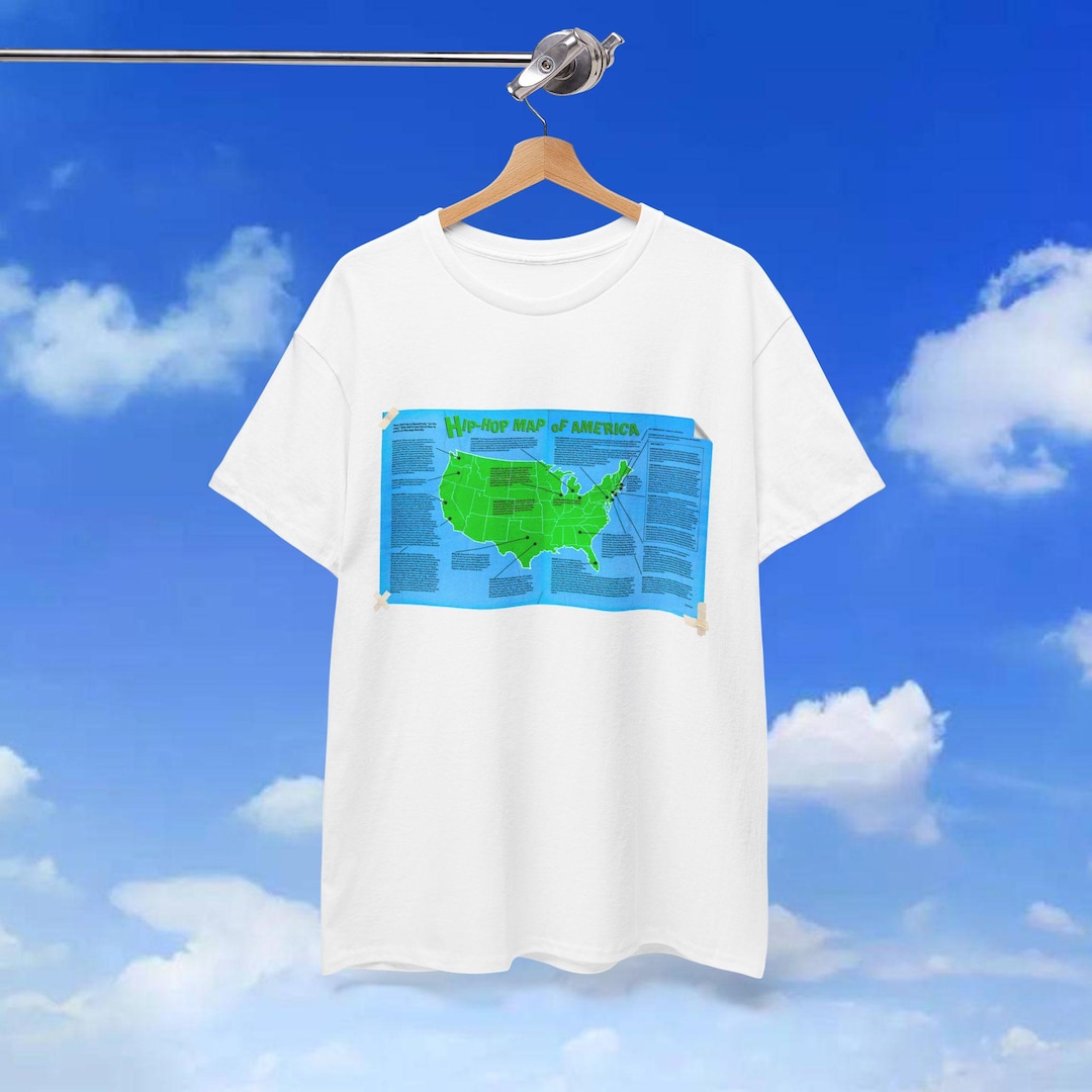 Hip Hop Map of America Retro Magazine Page Tee Shirtnostalgic 80s/90s ...