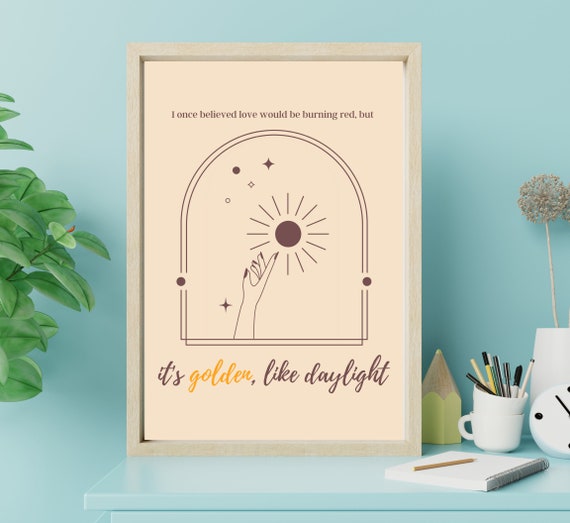 Daylight Poster It's Golden Like Daylight Lover Print | Etsy