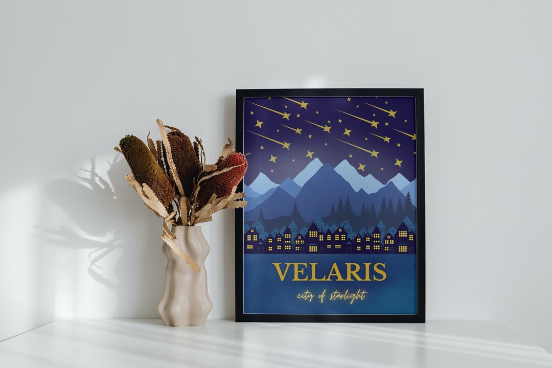 ACOTAR Poster, Velaris Night Court Travel Print, ACOTAR Merch, Velaris ...