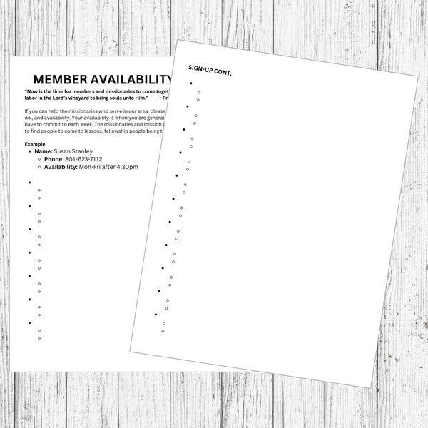 Lds Ward Mission Plan - Etsy