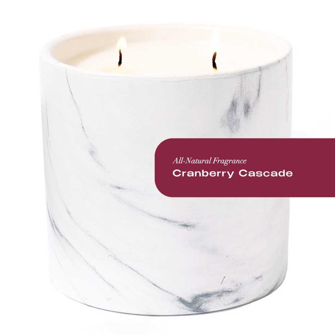 Natural Cranberry Cascade White Marble Candle 17oz - Etsy
