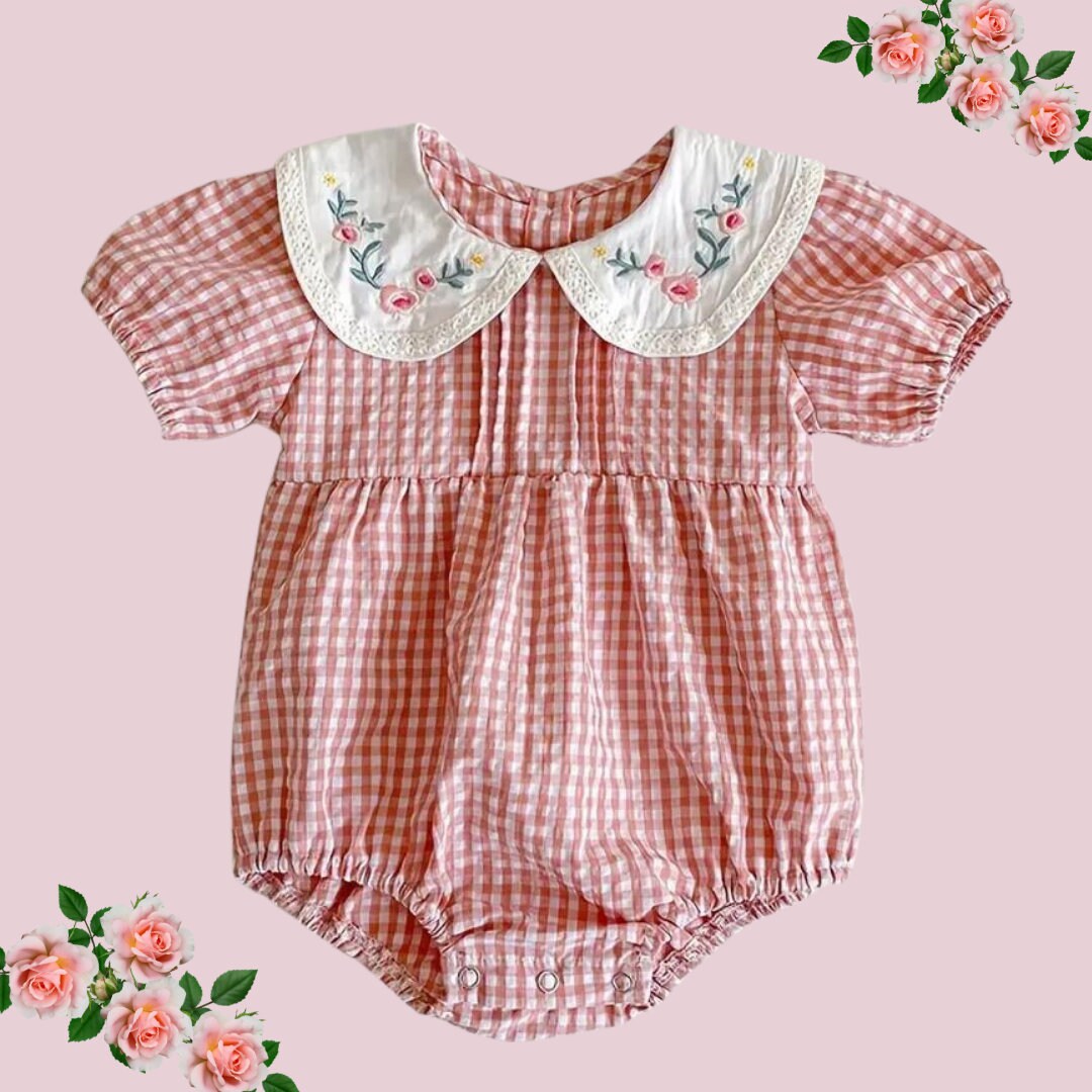 Hannah Baby Girl Doll Collar Boutique Dress, Adorable Baby Girl Romper ...