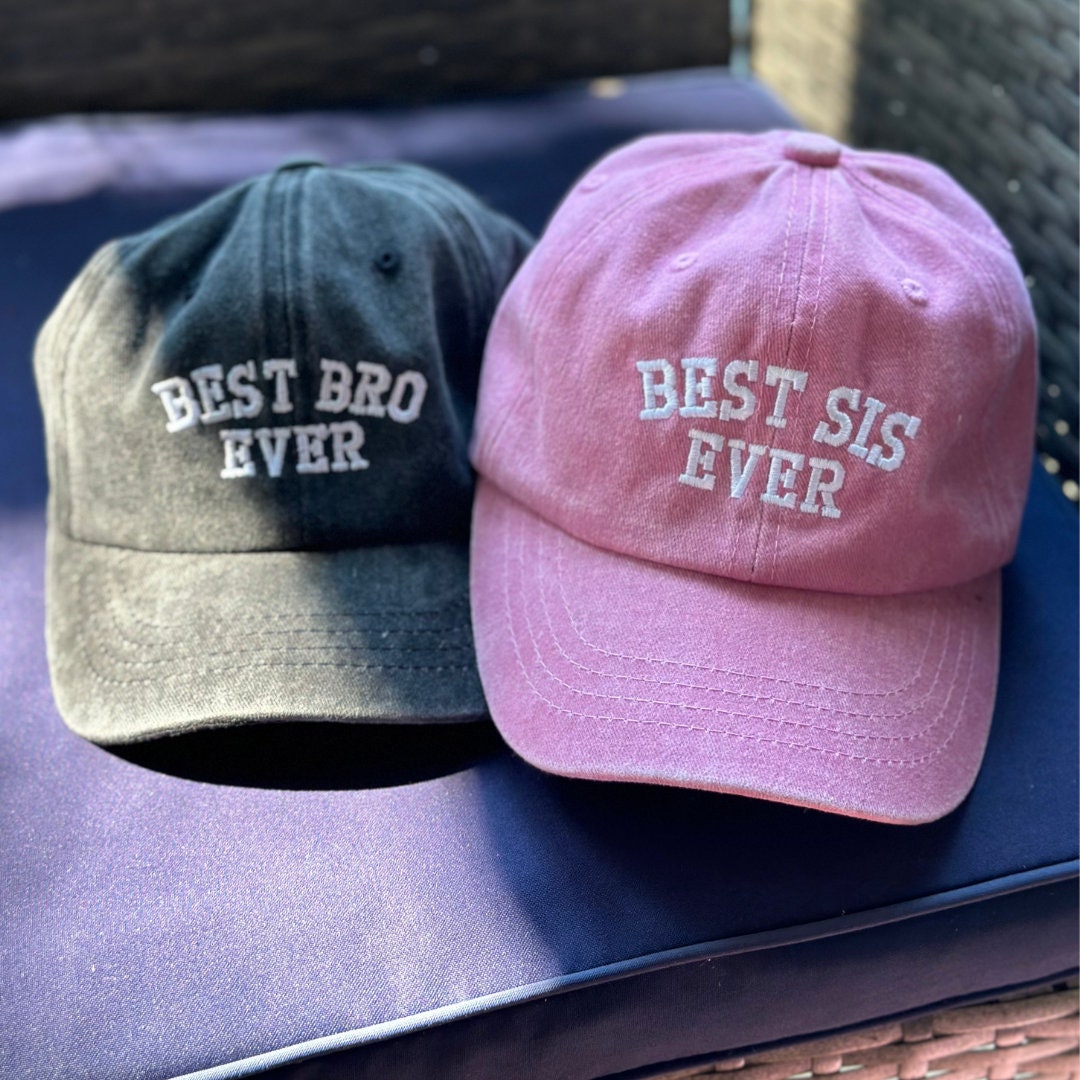 Best Bro Sis Brother Sister Matching Sibling Hats, Lil Bro, Big Sis ...