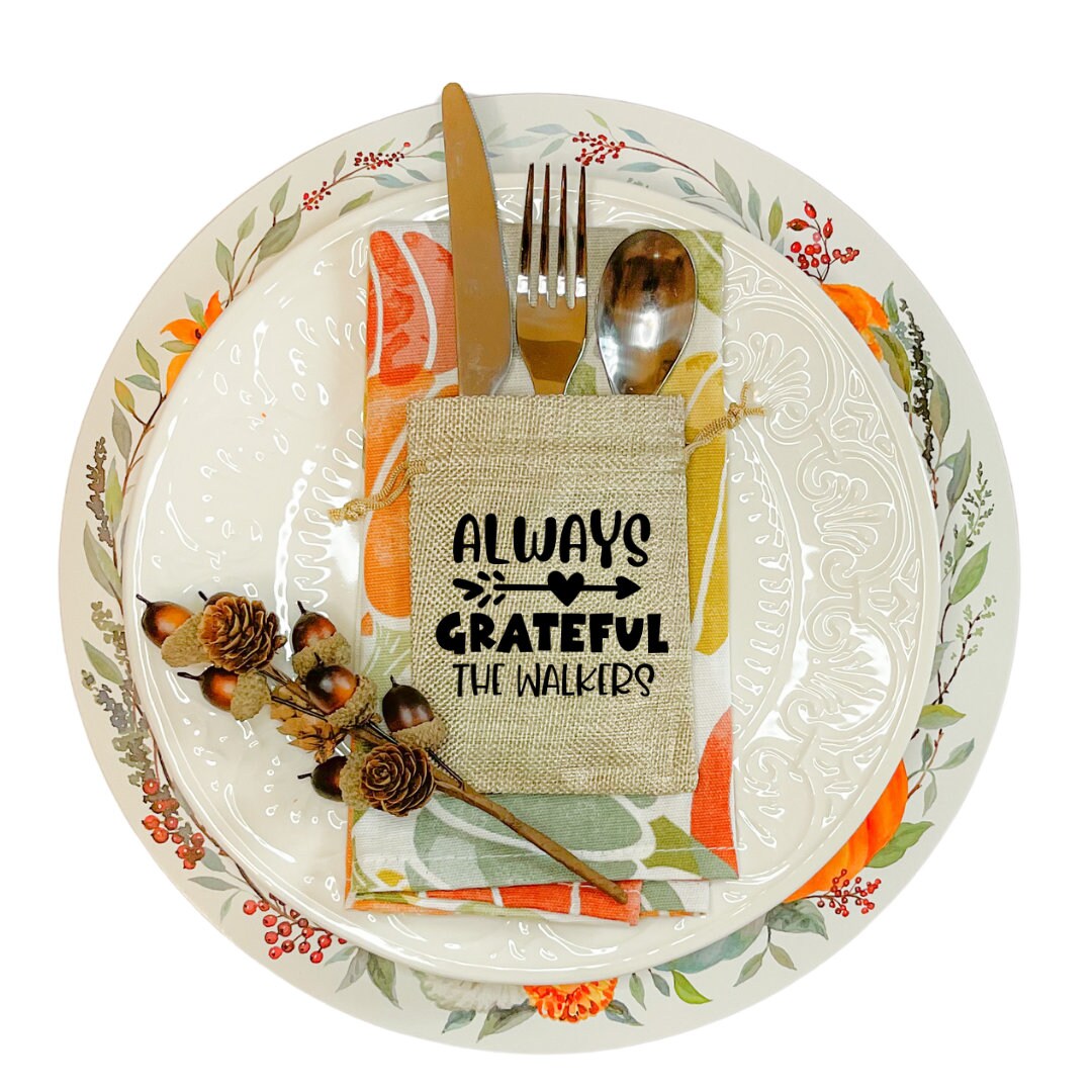 Always Grateful Personalized Thanksgiving Table Decor, Farm House Table ...