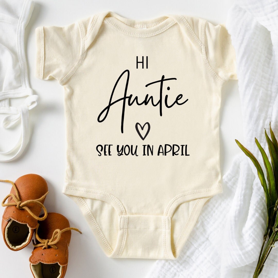 Hi Auntie Baby Announcement Onesie to Sister, Sister in Law, Aunt ...