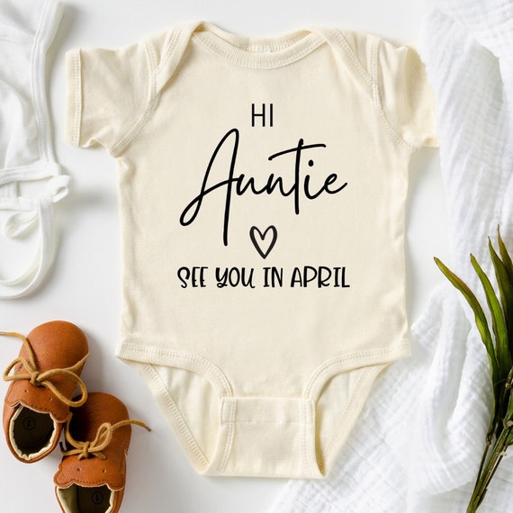 Hi Auntie Baby Announcement Onesie to Sister Sister in Law - Etsy
