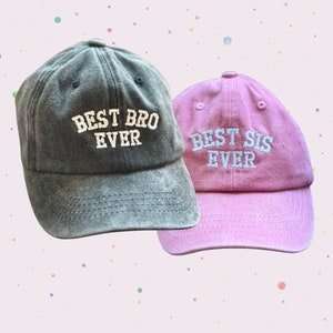 Best Bro Sis Brother Sister Matching Sibling Hats, Lil Bro, Big Sis ...