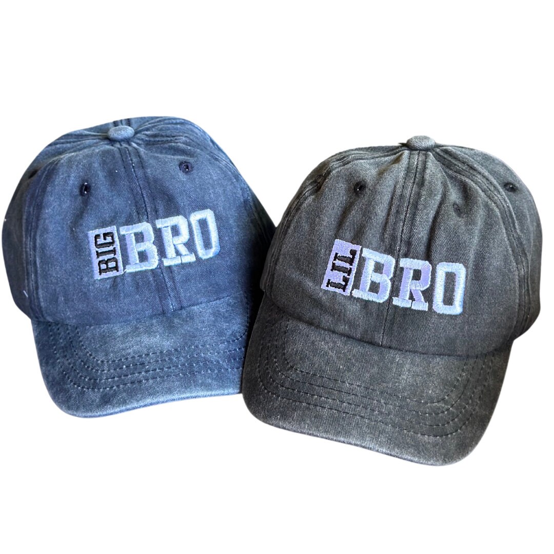 Big Bro Lil Bro Brother Matching Sibling Hats for Boys, Lil Bro, Big ...