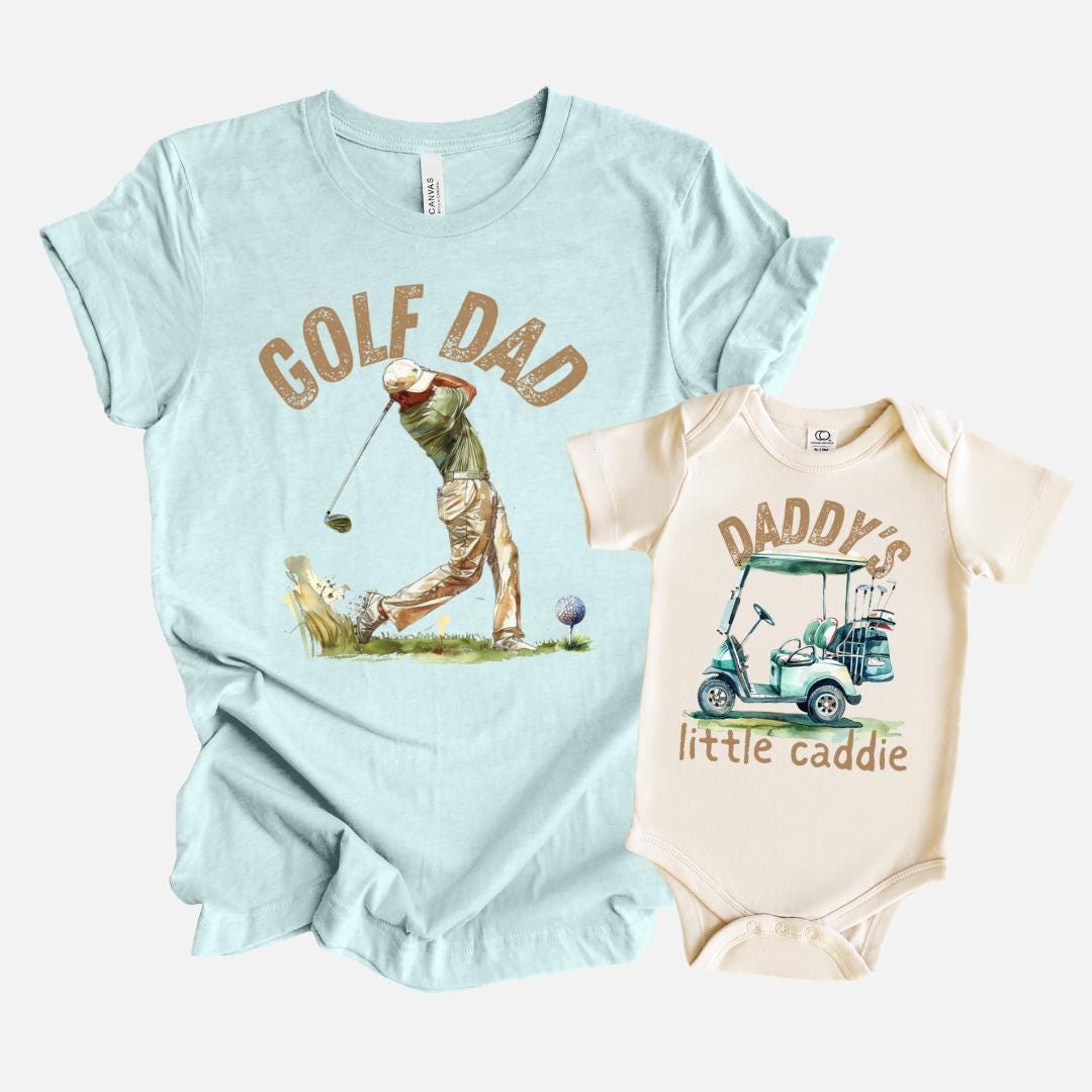 Daddy's Little Caddie Fathers Day Gift for Golfer Dad, Father and Son ...