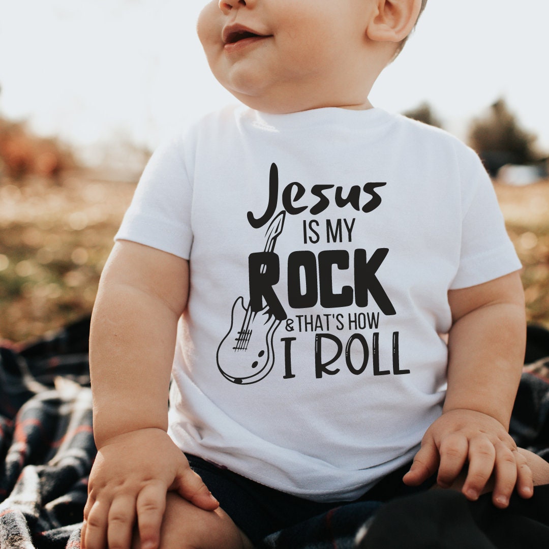 Jesus is My Rock Christian Toddler Shirt for Boys, Christian Toddler T ...