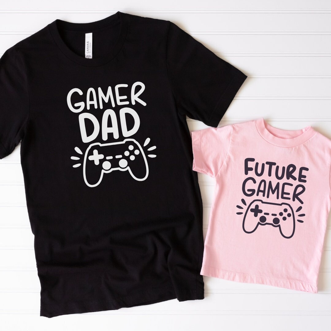 Gamer Dad Future Gamer Daddy and Me Shirts, Fathers Day Gift, Father ...