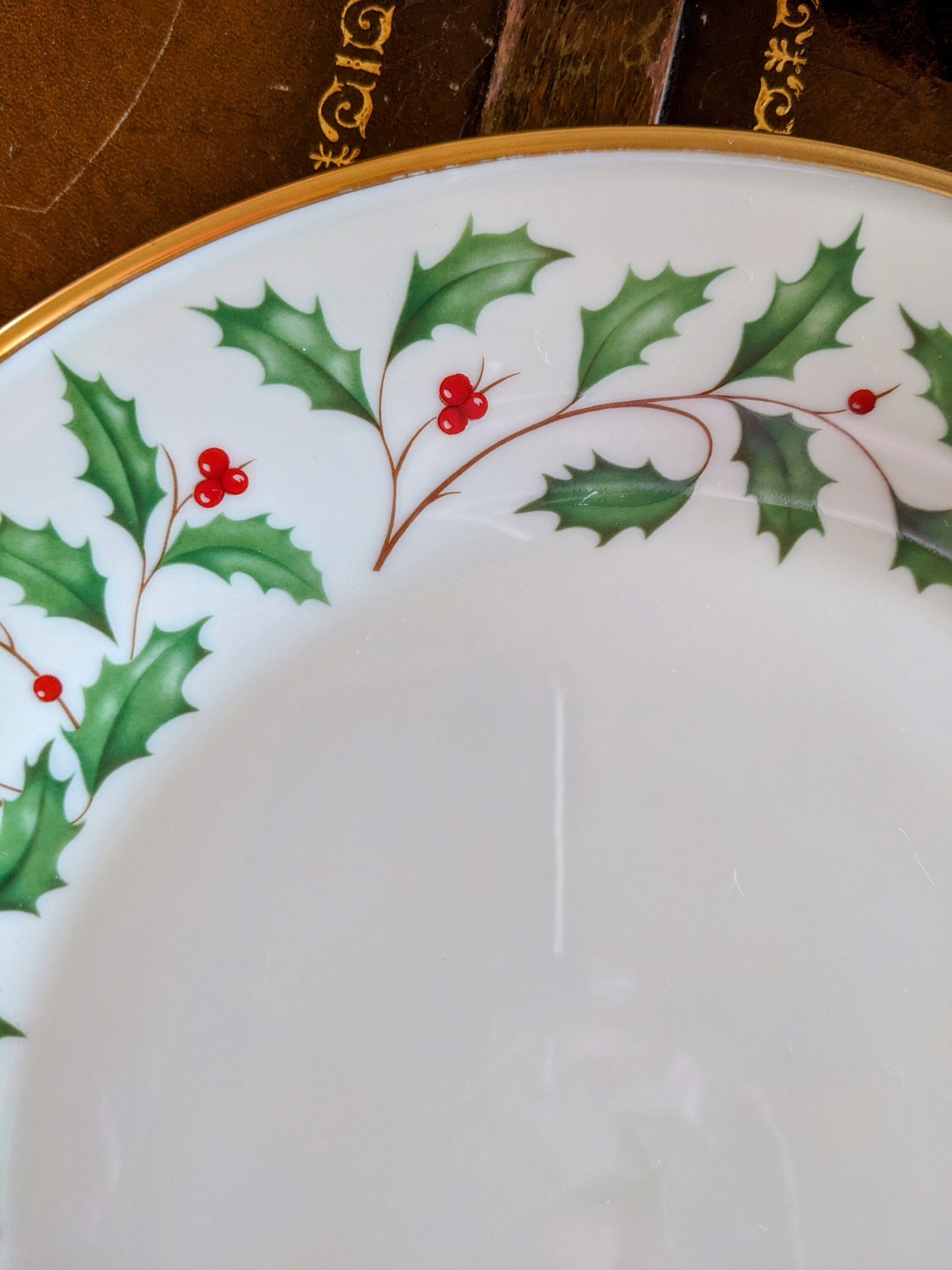 LENOX Holiday Dinner Plates Dimension Collection Holly & - Etsy