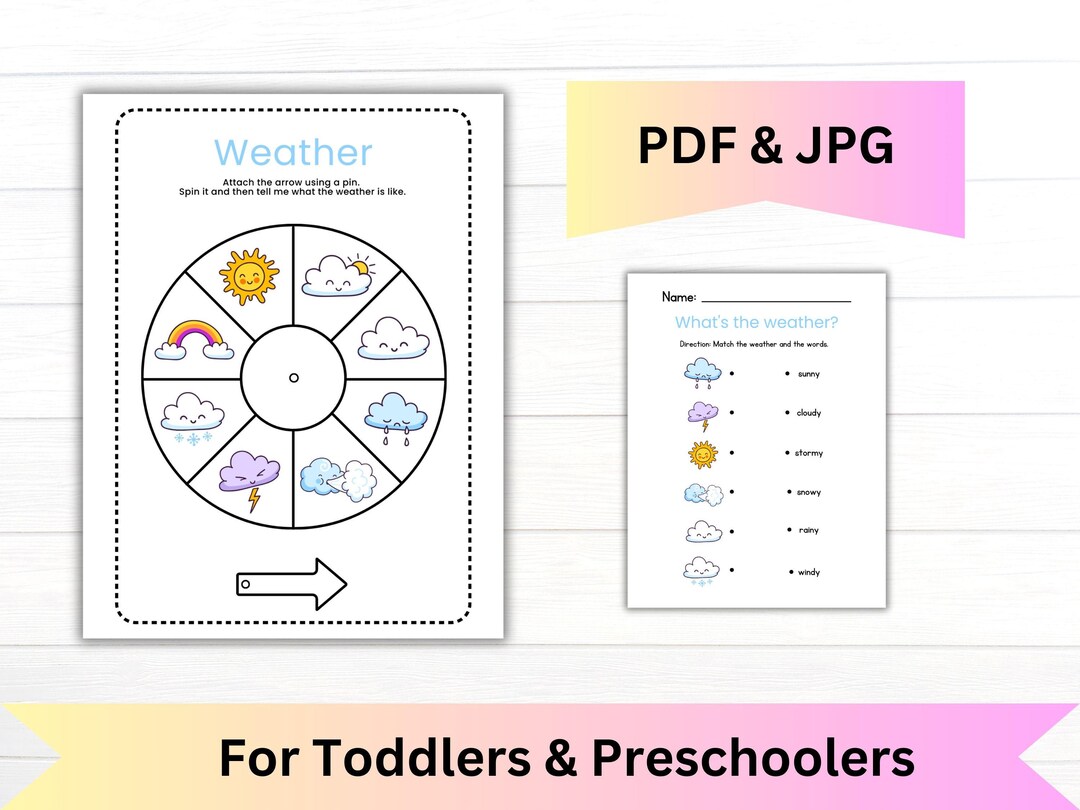Today's Weather Printable Page, Morning Basket, Homeschool Printables ...