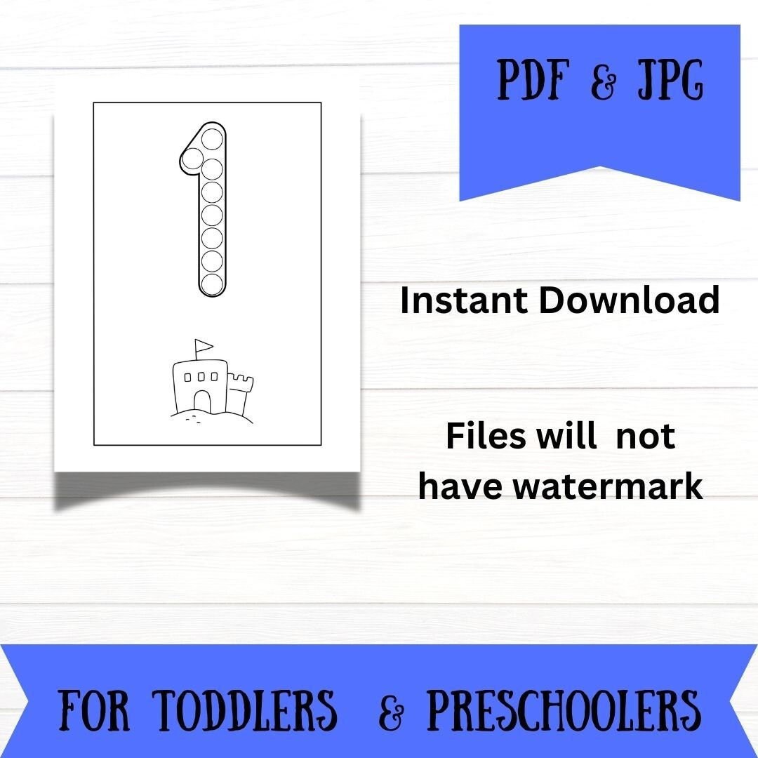 Dot the Numbers Activity Pack,summer Homeschooling, Printable ...