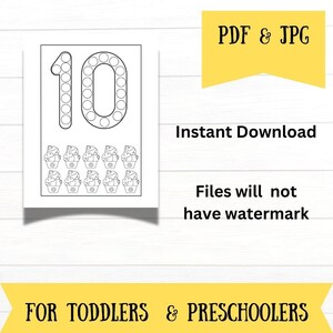 Dot the Numbers Activity Pack,summer Homeschooling, Printable ...