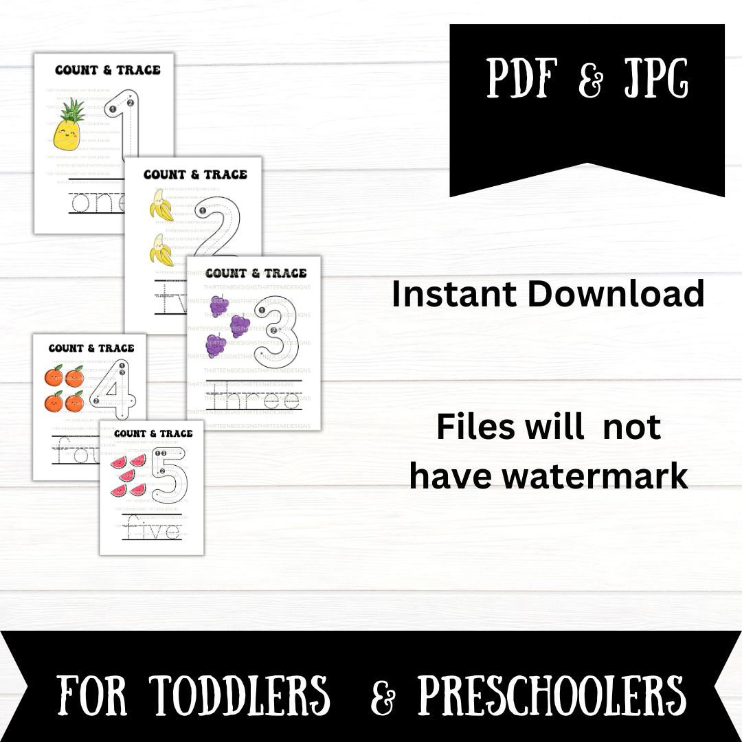 10 Number Tracing Worksheets, Traceable Numbers, Preschool Worksheets ...