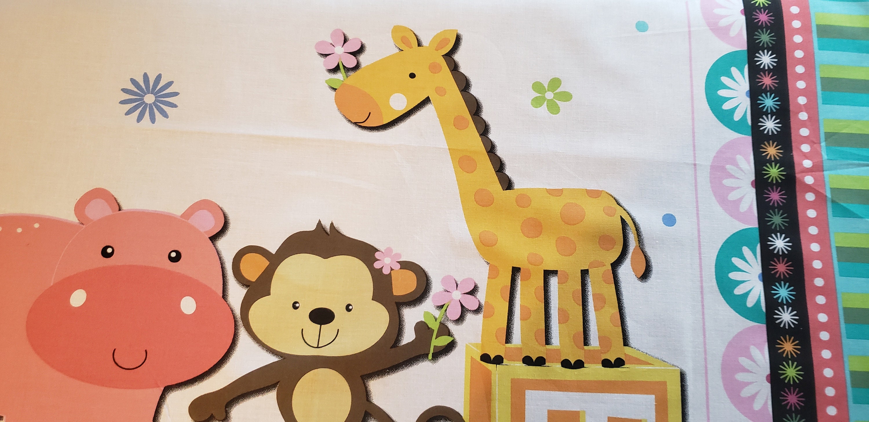 Baby Panel, Baby Blocks, 100% Cotton, Fabric Panel, Baby Panel, Fabric ...