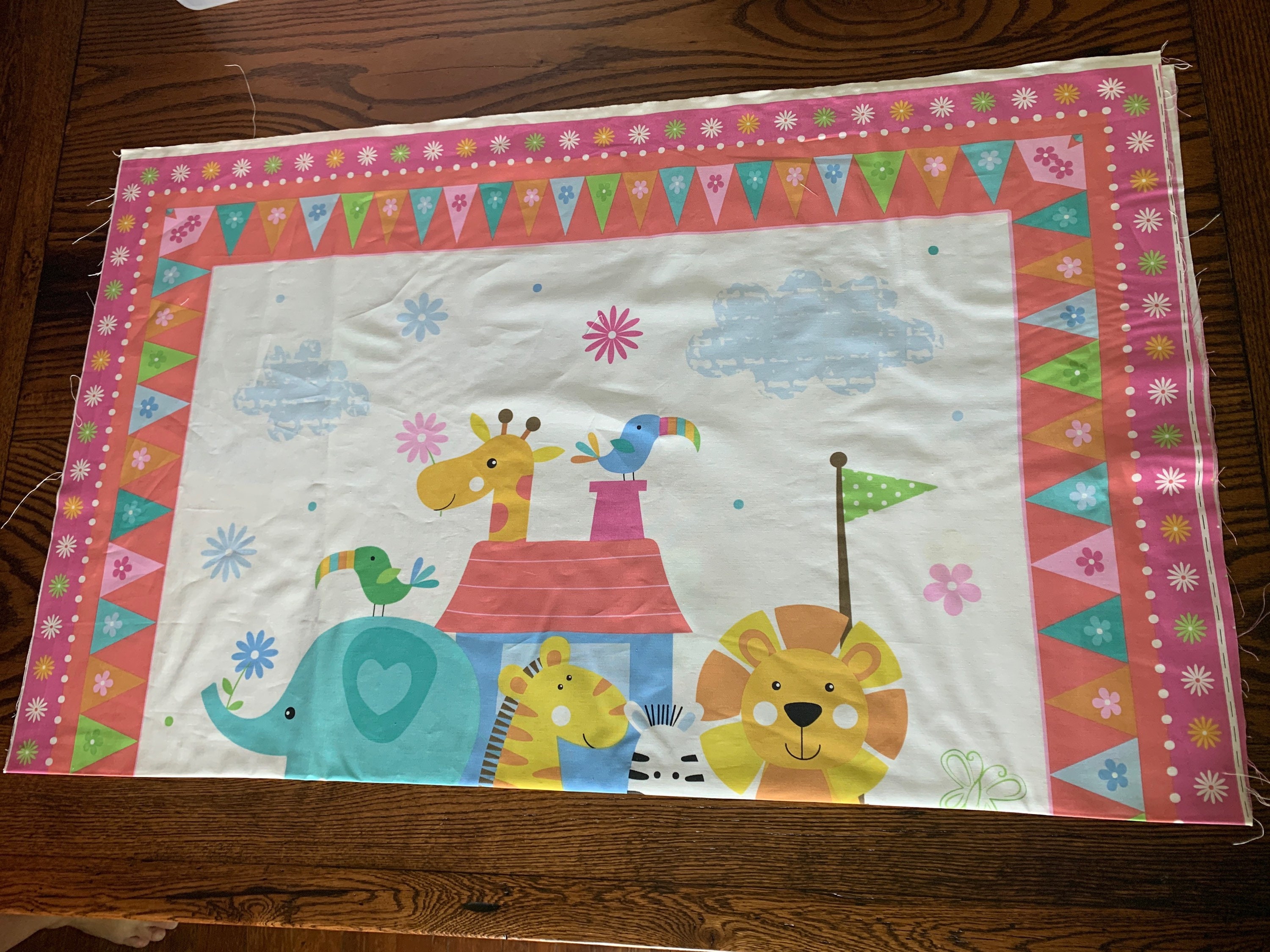 Noahs Ark Baby Panel, Baby Panel, 100% Cotton, Fabric Panel, Panel ...