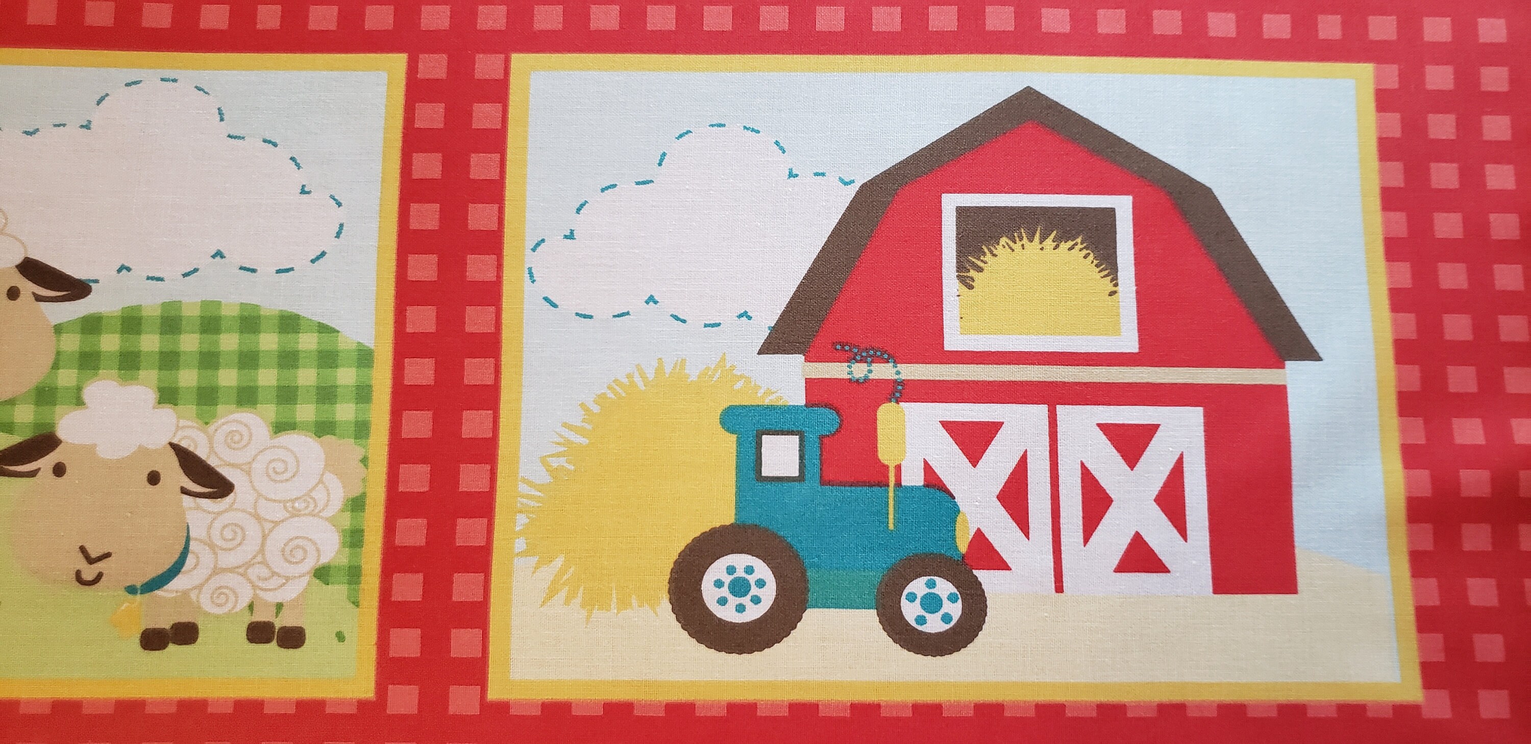 Farm Yard Baby Panel, Cotton, Baby Panel, Baby Boy Panel, 100% Cotton ...