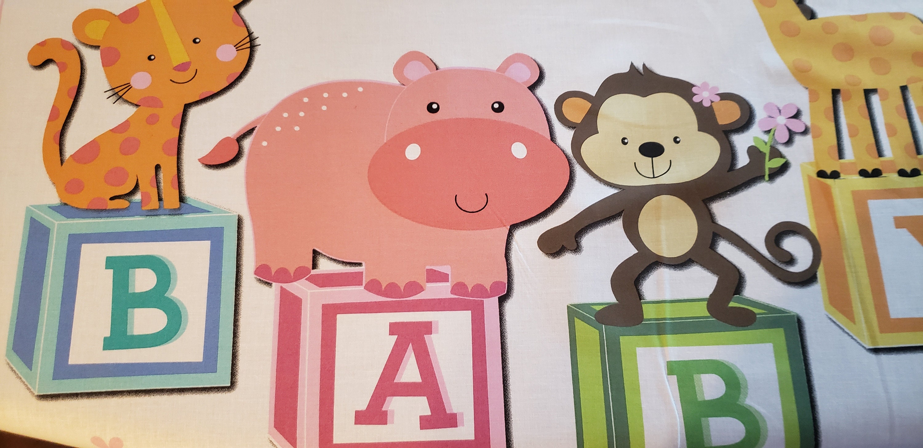 Baby Panel, Baby Blocks, 100% Cotton, Fabric Panel, Baby Panel, Fabric ...