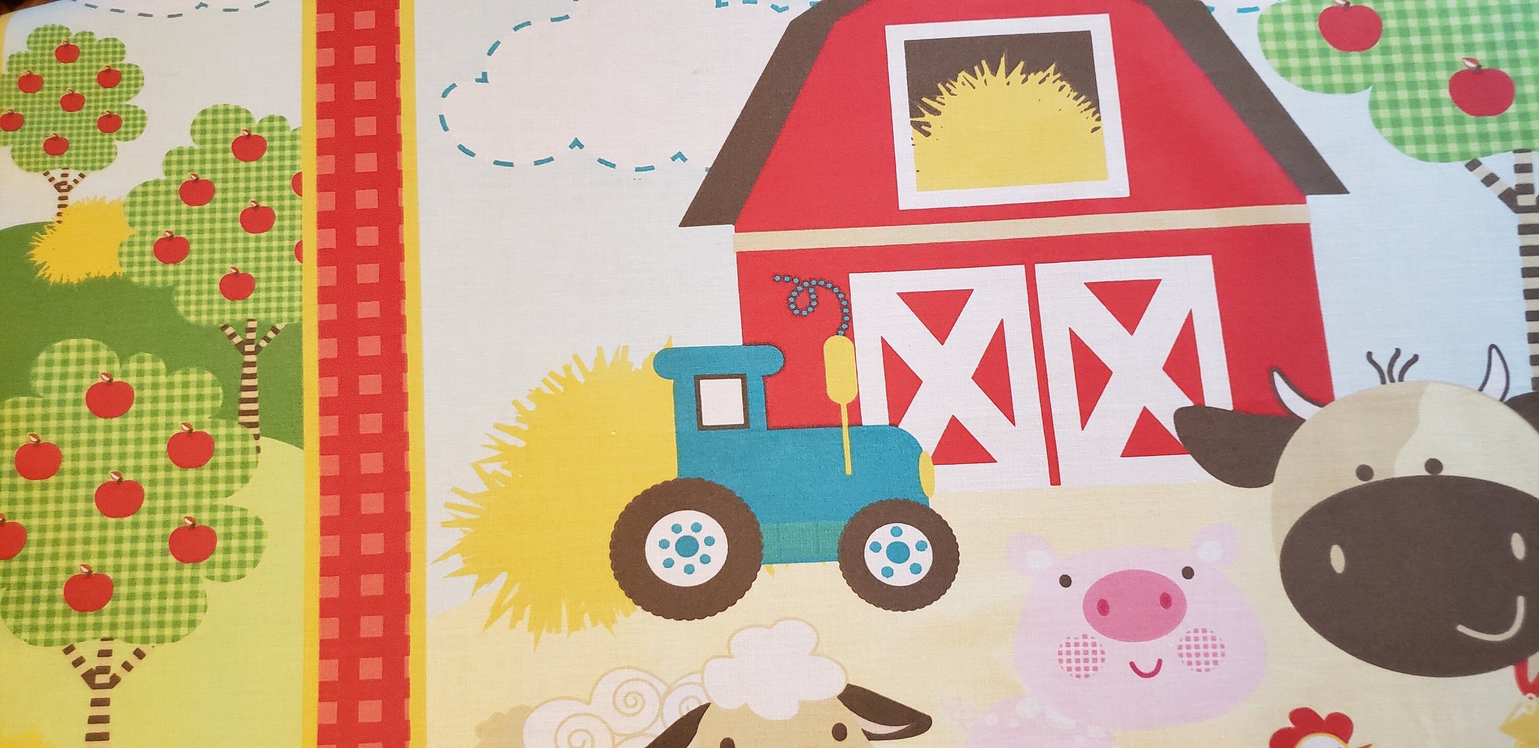 Farm Yard Baby Panel, Cotton, Baby Panel, Baby Boy Panel, 100% Cotton ...