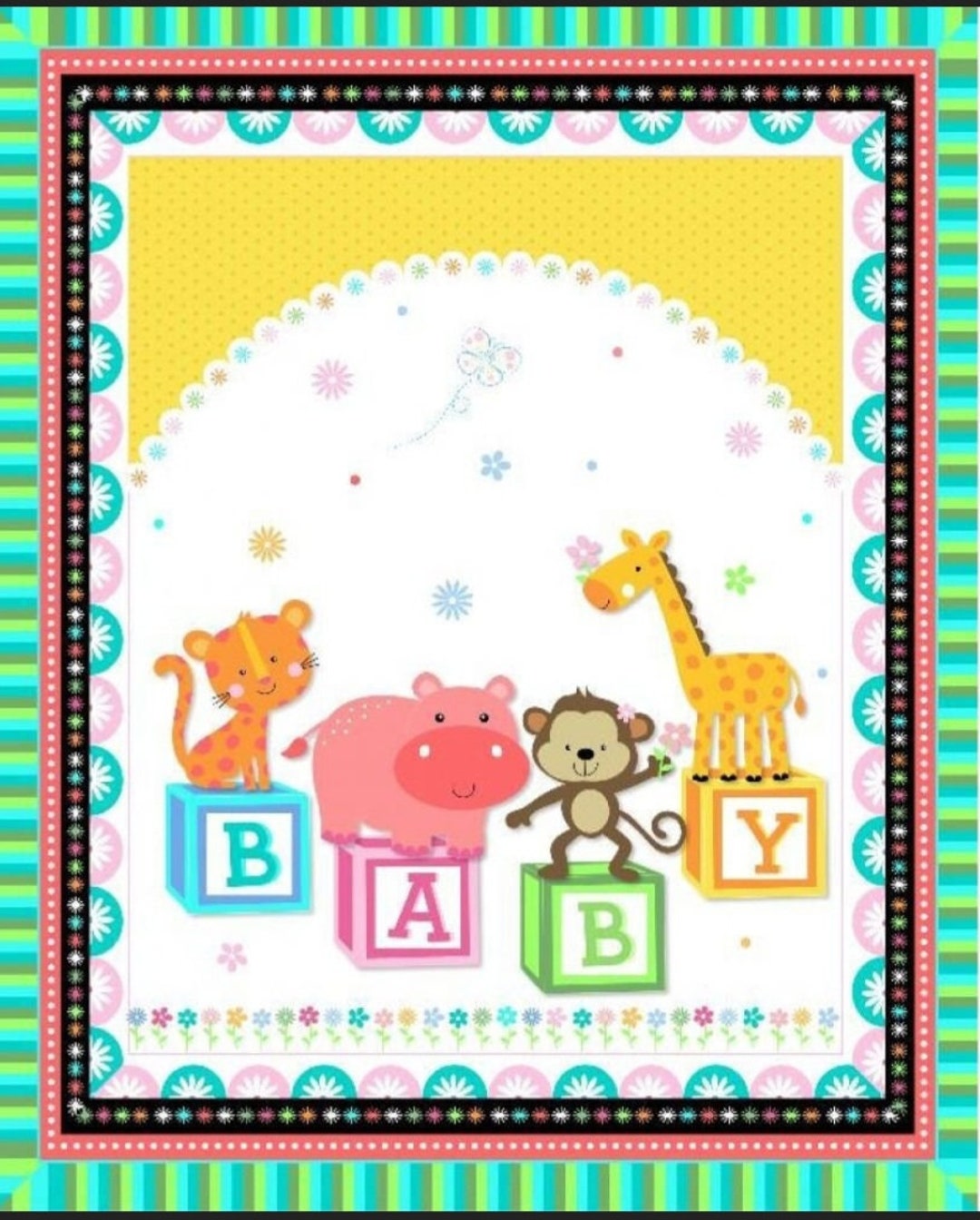 Baby Quilt Kit Baby Fabric Panel Baby Gift Fabric Panel for - Etsy