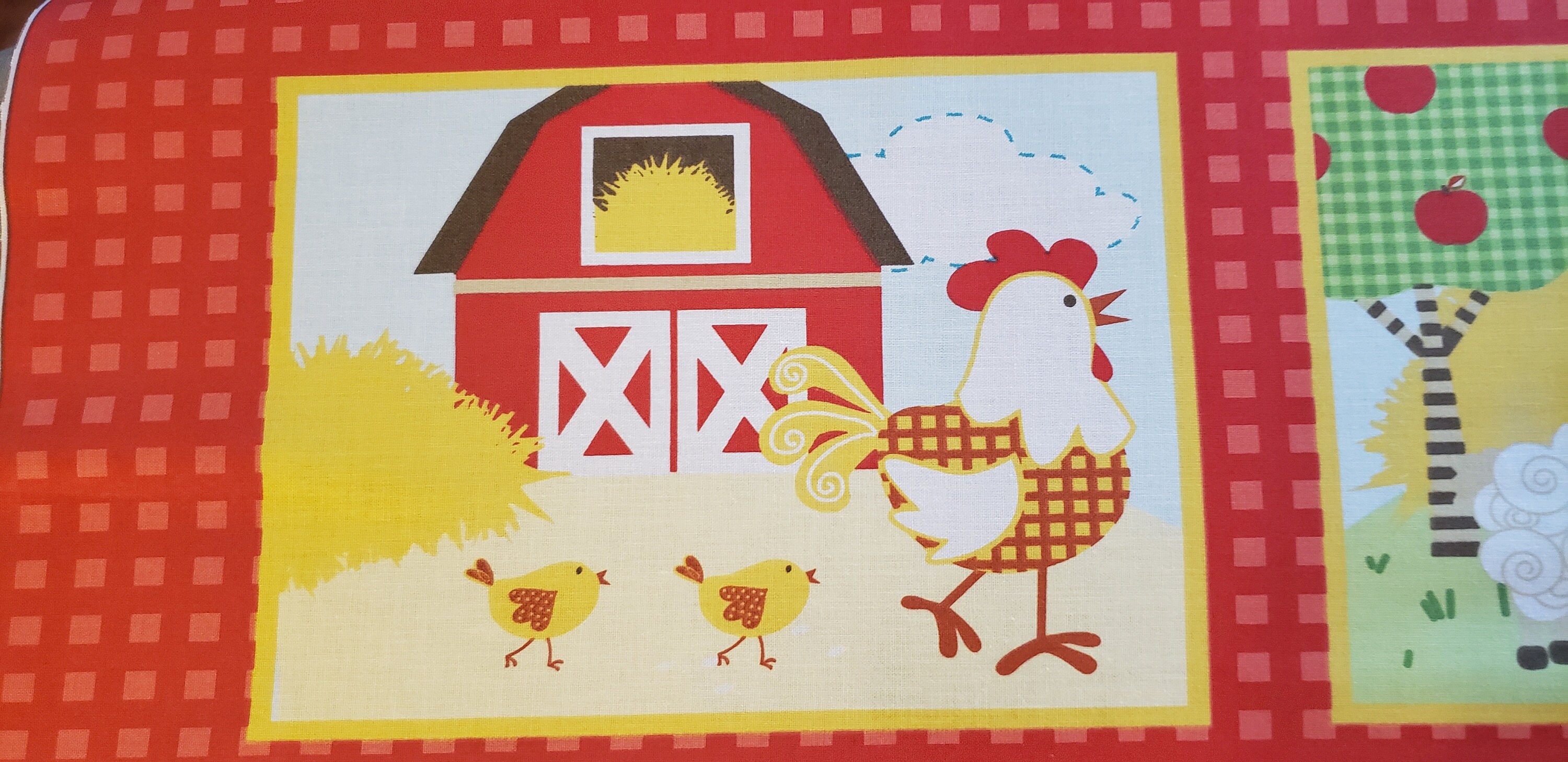 Farm Yard Baby Panel, Cotton, Baby Panel, Baby Boy Panel, 100% Cotton ...