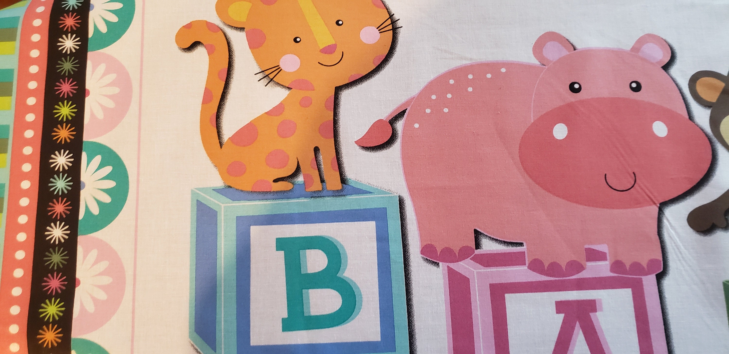 Baby Panel, Baby Blocks, 100% Cotton, Fabric Panel, Baby Panel, Fabric ...