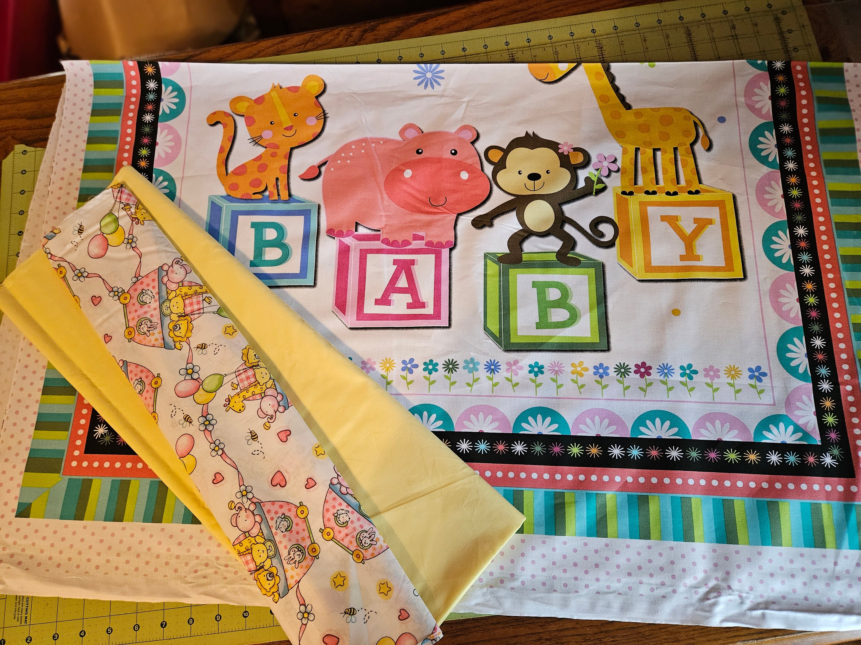 Baby Quilt Kit, Baby Fabric Panel, Baby Gift, Fabric Panel for Quilting ...