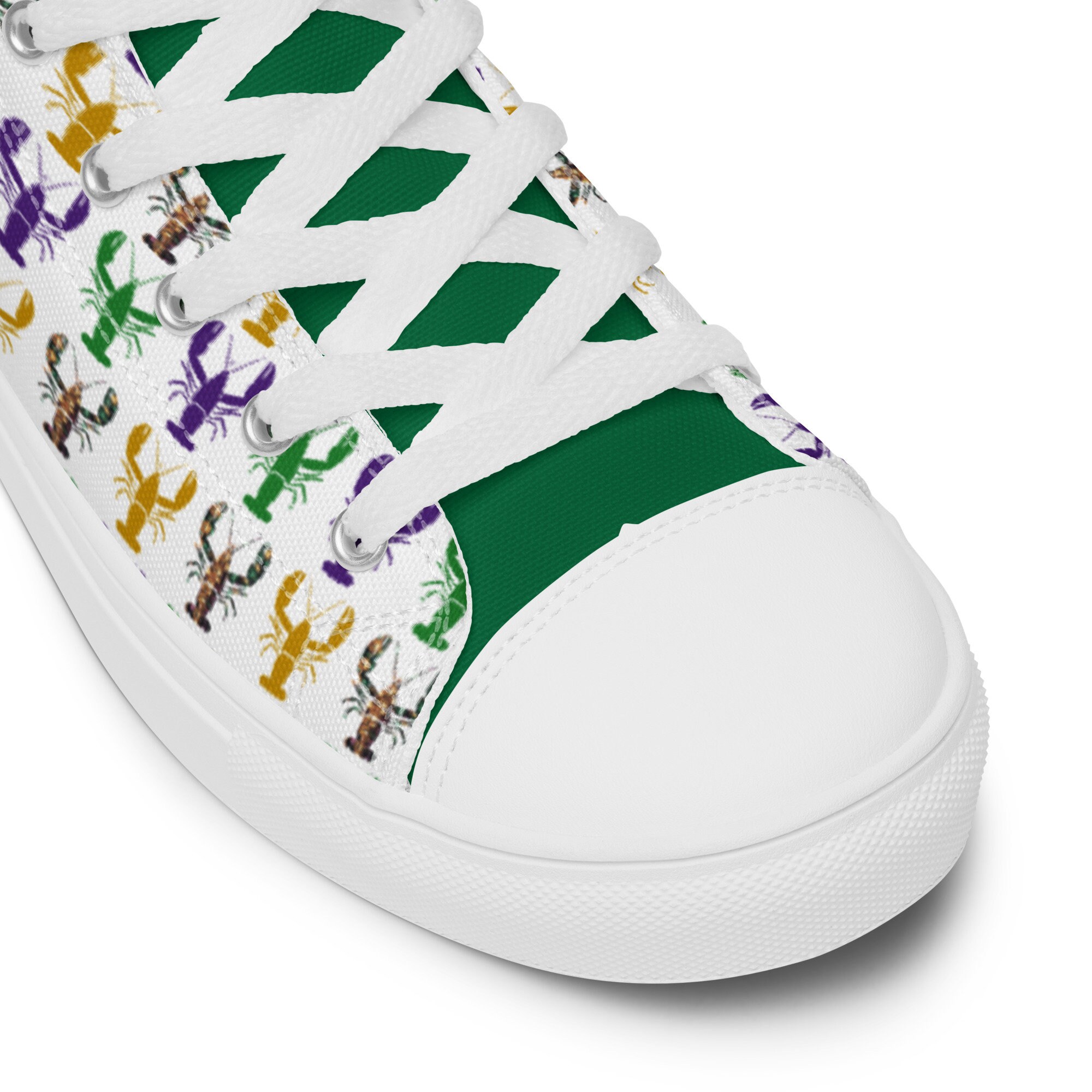 Mens Mardi Gras Crawfish Pattern High Top Canvas Shoes - Etsy