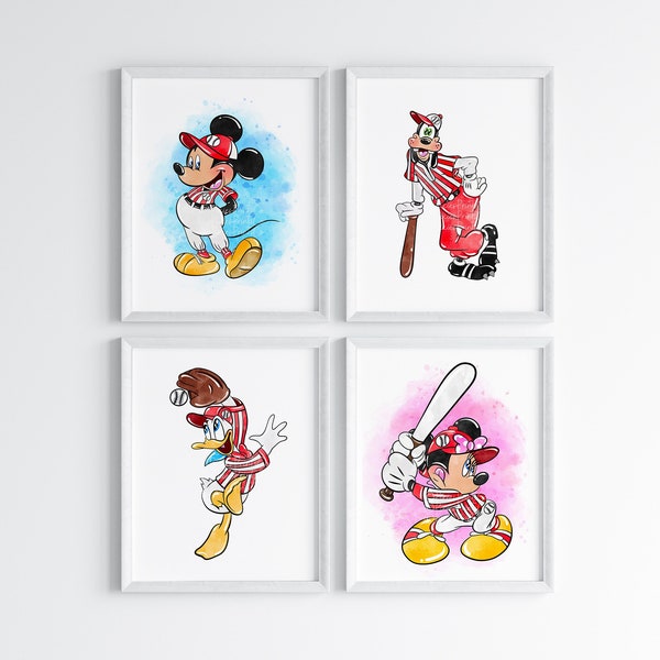 Mickey Baseball Svg - Etsy