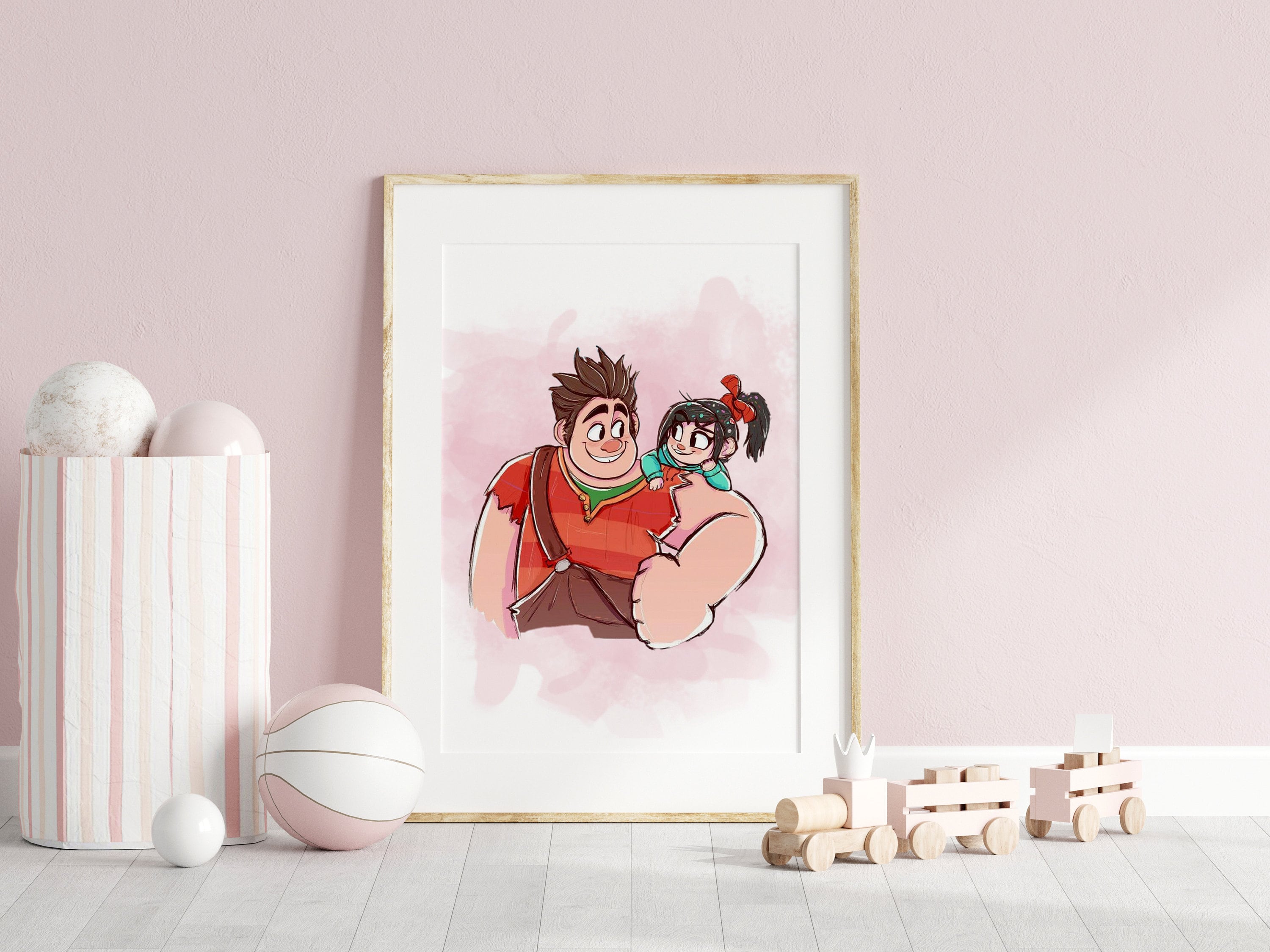 Wreck It Ralph Wall Print / Vanellope & Ralph Girls Bedroom Wall Print ...