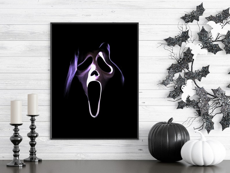 Scream Movie Ghostface Wall Print / Ghostface Digital Art / Scream ...