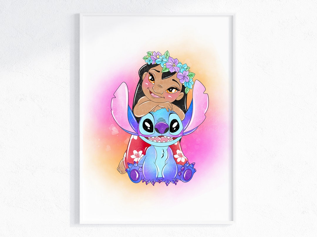 Lilo & Stitch Movie Wall Art Print / Lilo and Stitch Digital Art ...