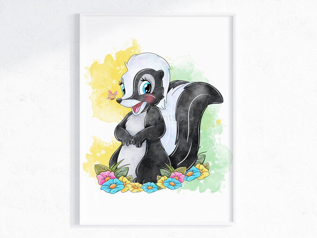 Flower From Bambi Wall Print / Flower Bambi / Bambi Movie Decor / Bambi ...