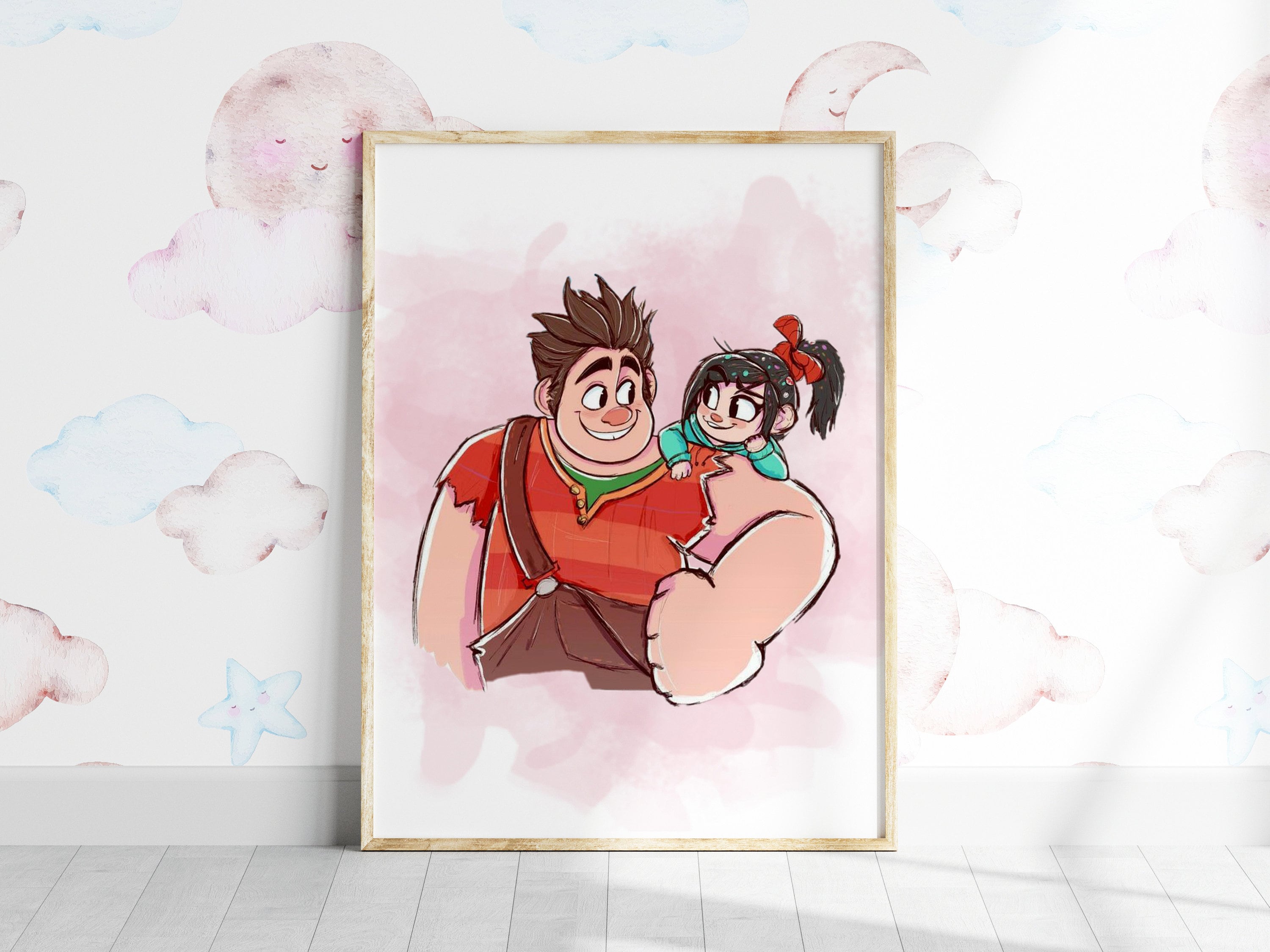 Wreck It Ralph Wall Print / Vanellope & Ralph Girls Bedroom Wall Print ...