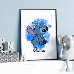 Stitch Nursery Wall Art / Lilo and Stitch / Stitch Printable Poster ...