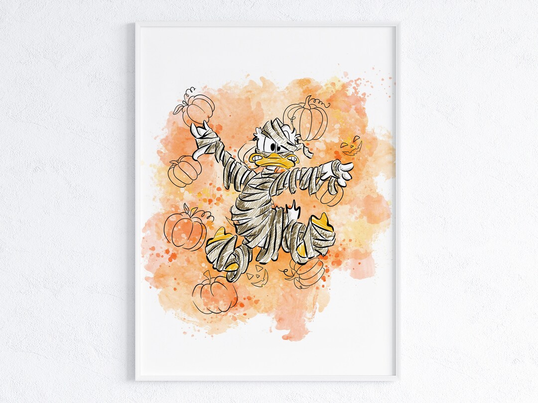 Donald Duck Halloween Mummy Wall Art / Donald Duck Spooky Halloween ...