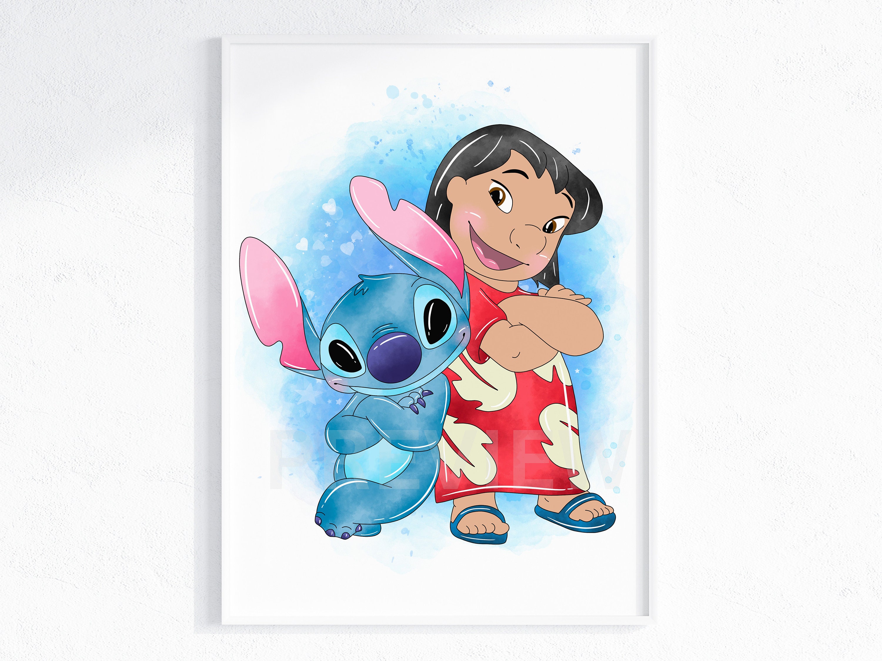 Lilo & Stitch Movie Wall Art Print / Lilo and Stitch Digital Art ...
